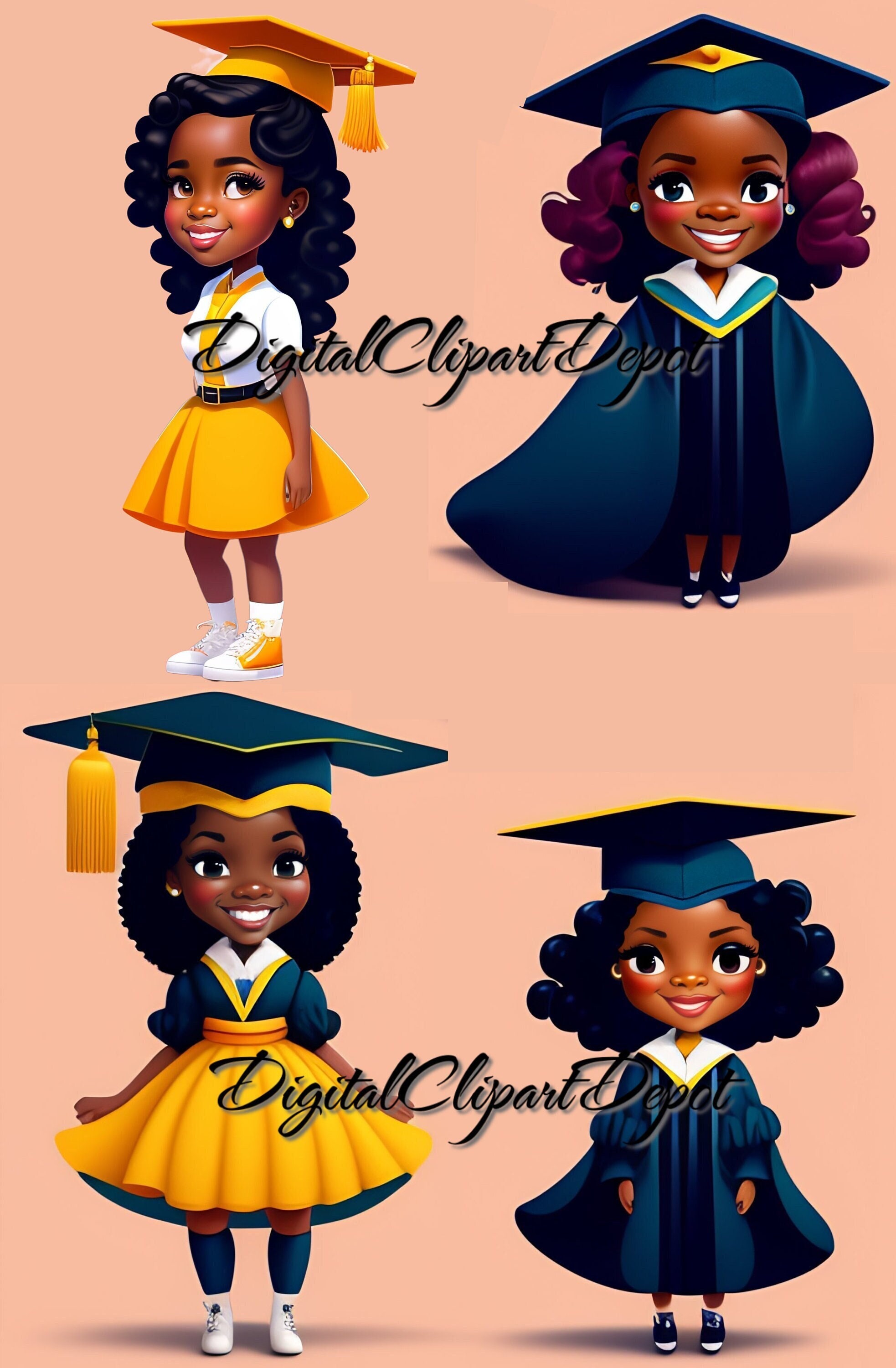 Kids Graduation Clipart Graduating Pre K 1st Grade School - Etsy