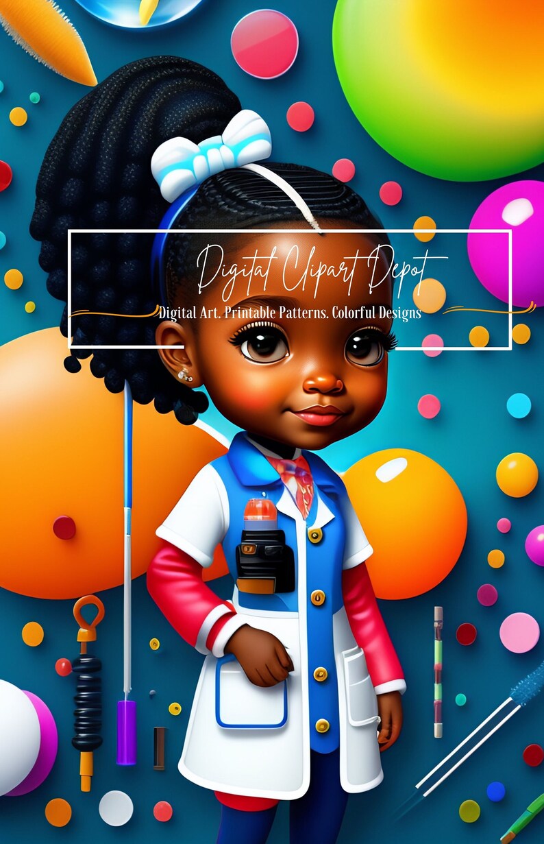 Pretty Black Girl Scientist Digital Download Inspirational - Etsy