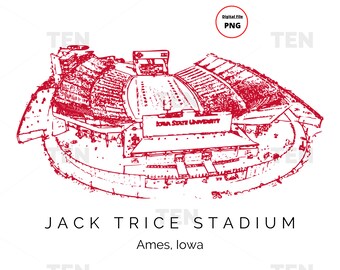Jack Trice Stadium Png - Etsy