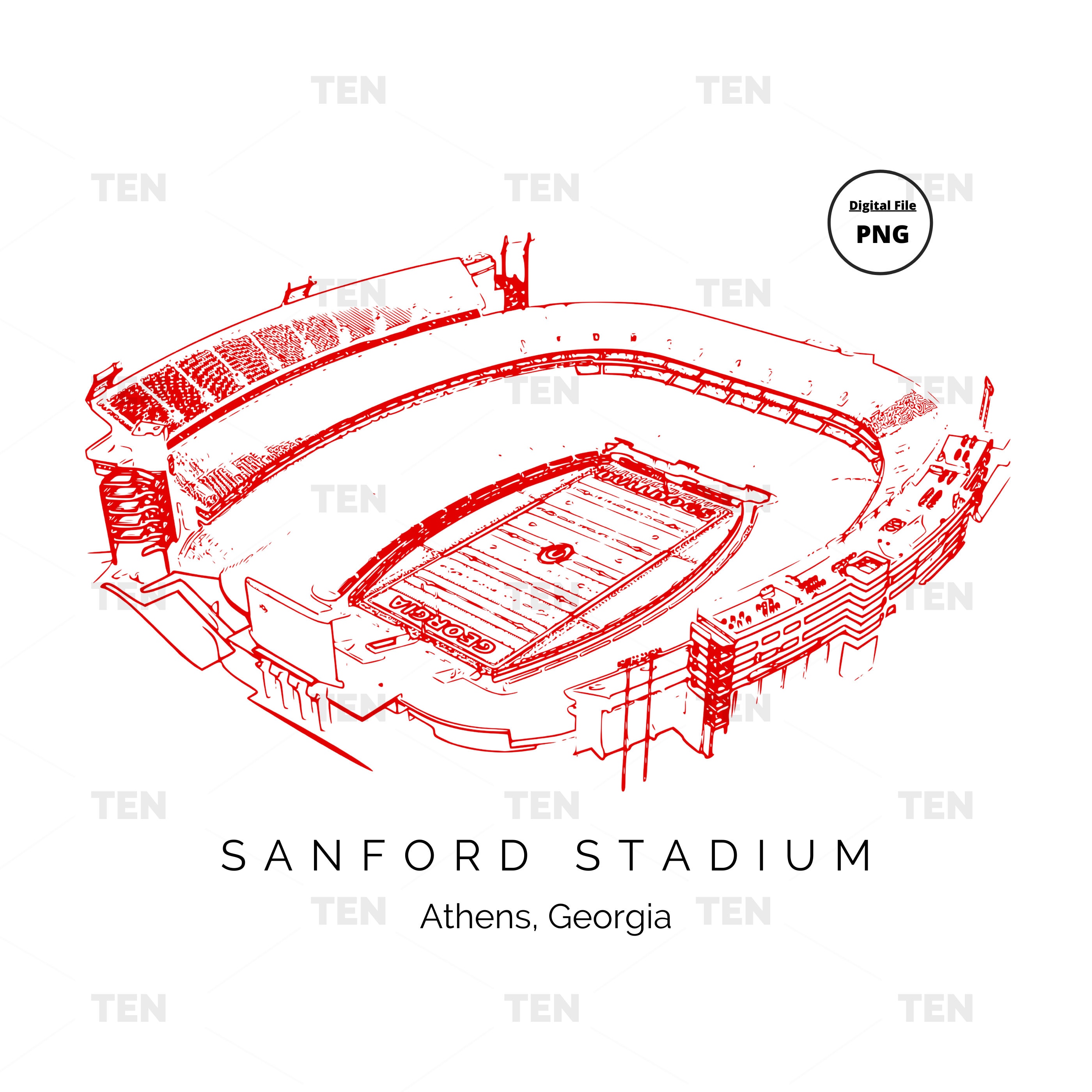 Uga Stadium Png - Etsy Hong Kong