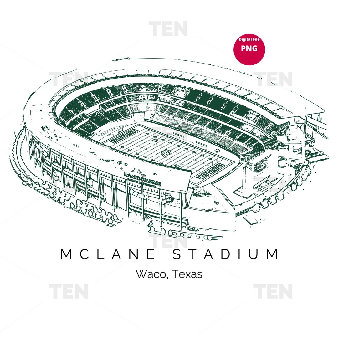 Mclane Stadium Waco Texas Baylor Bears PNG Sublimation - Etsy