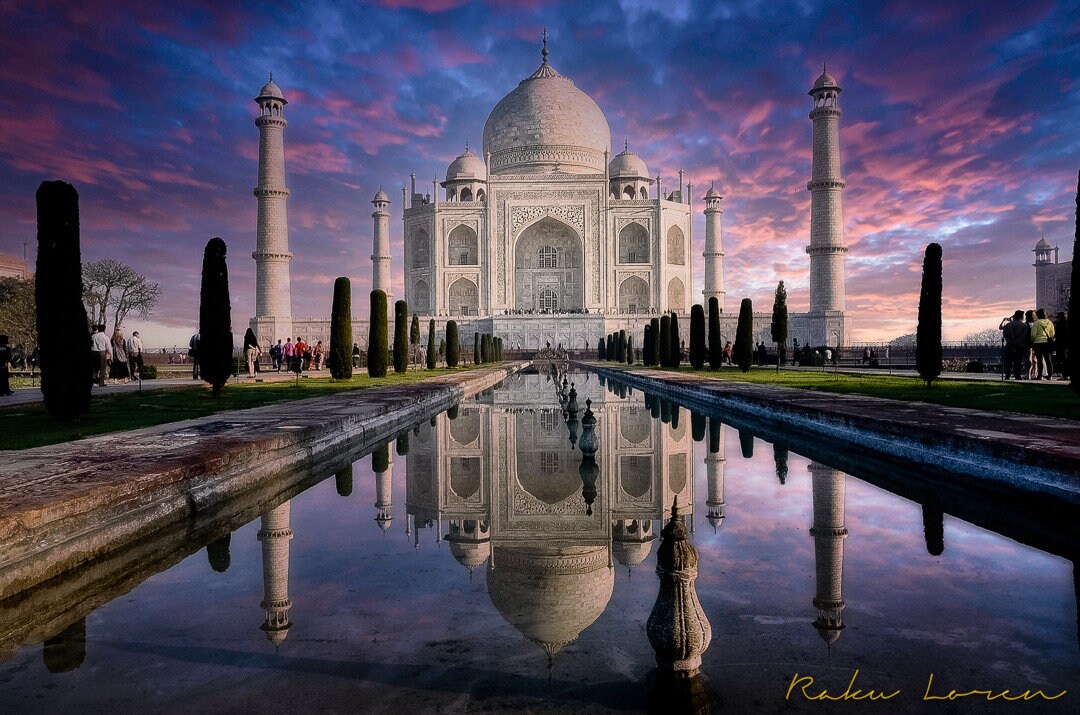 India Wall Art Photo Print of Taj Mahal at Sunset is a Stunning Example ...