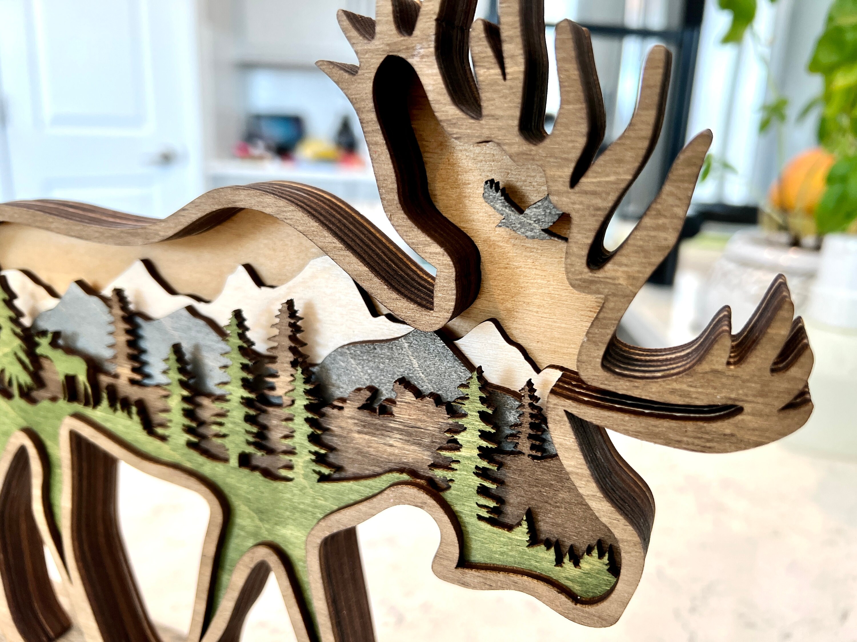 3D Moose 3.0 Wooden Moose Decor Elk Decor - Etsy