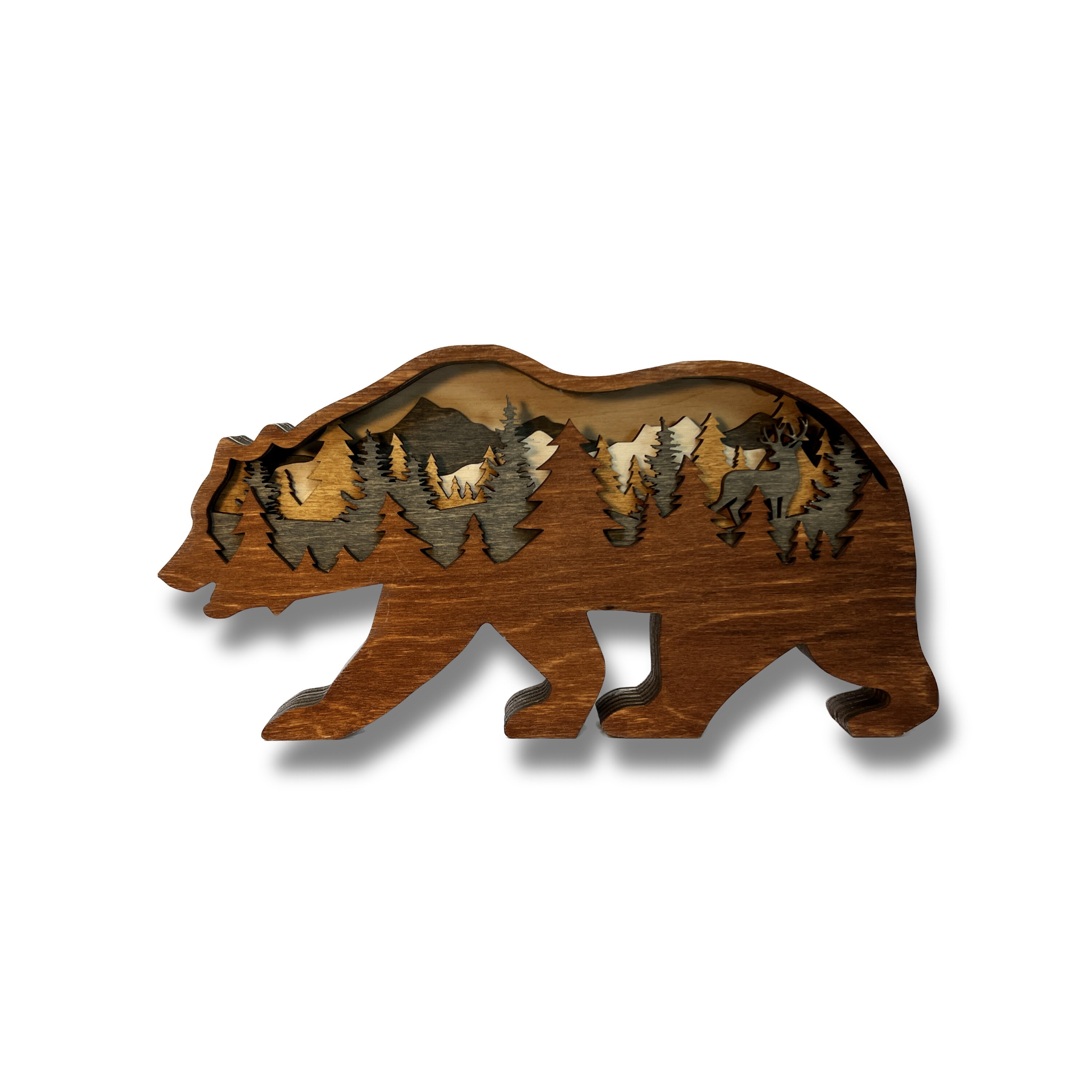 3D Bear Decor 3D Bear Art Wooden Bear Decor Rustic - Etsy