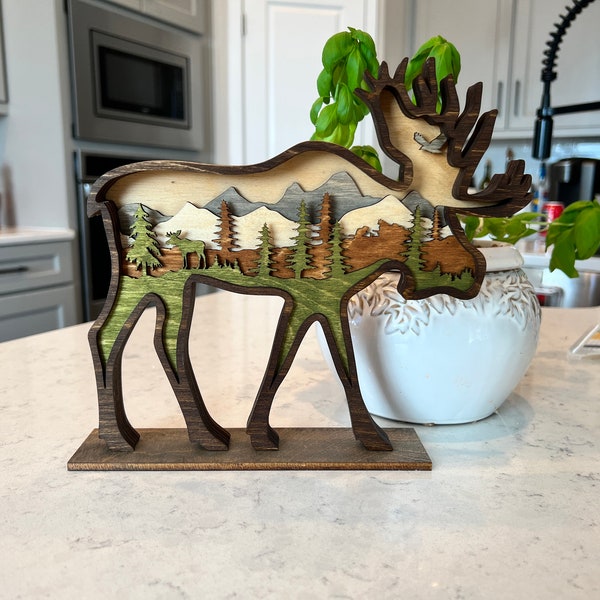 Wooden Moose - Etsy