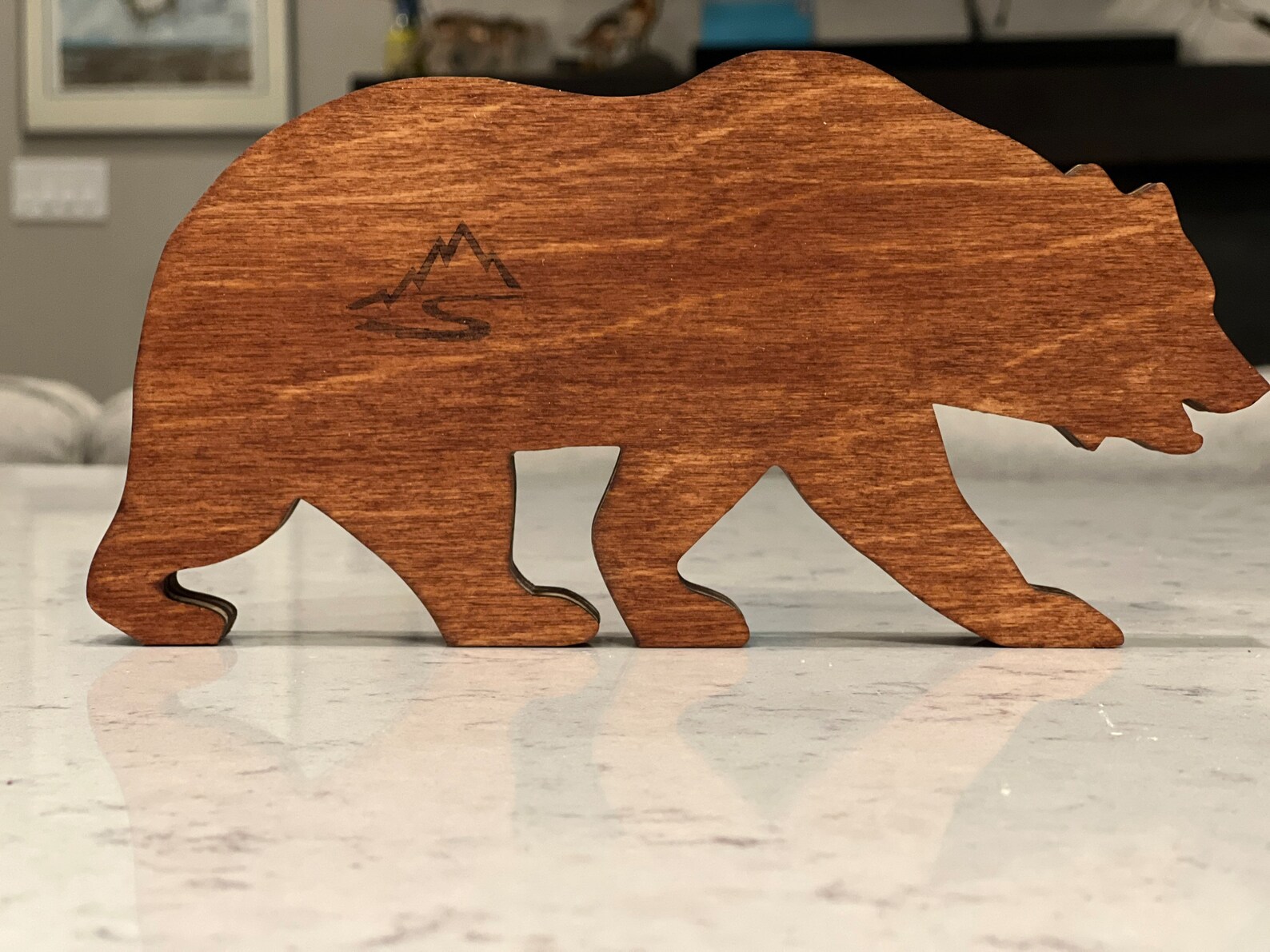 3D Bear Decor 3D Bear Art Wooden Bear Decor Rustic - Etsy