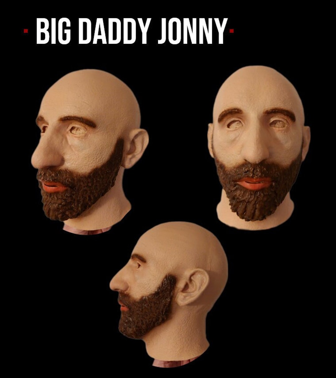 Big Daddy Jonny - Realistic Men Latex Mask - Young Beard Male Halloween ...