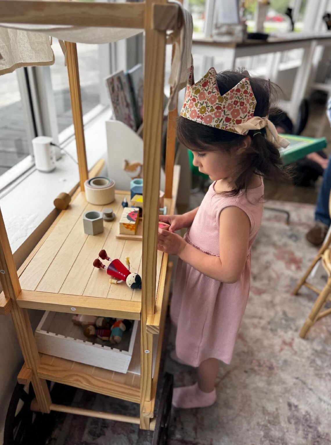 Handmade Floral Pretend Play Crown: Reversible Cotton Dress Up - Etsy