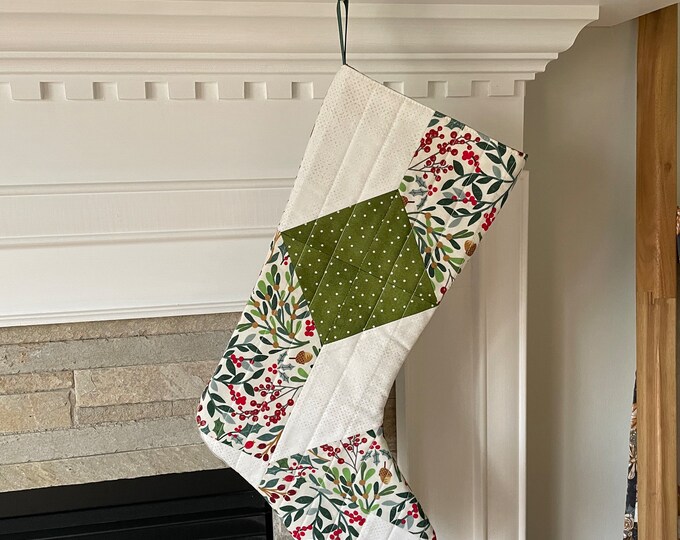 Modern Christmas Stocking, Handmade Stocking, Christmas Stocking ...