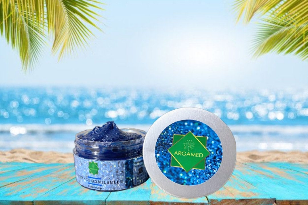 Face and Body Scrub With Saharan Blue Nila | Etsy