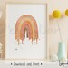 Boho Rainbow Art Print. Earth Tones Rainbow Poster. Printable Rainbow ...