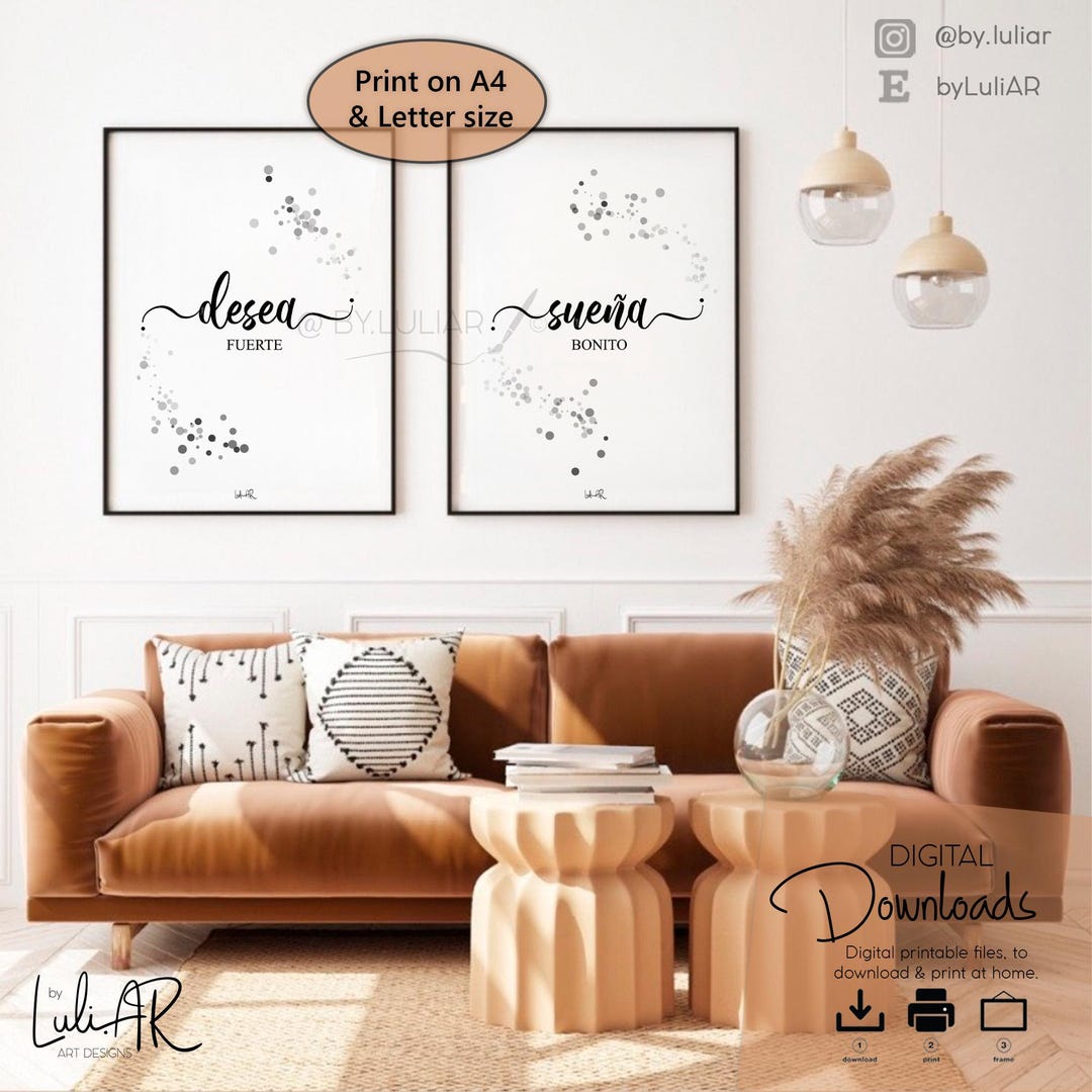Dream and Wish Posters. Printable Quote Wall Art. Lovers Gift. Art ...