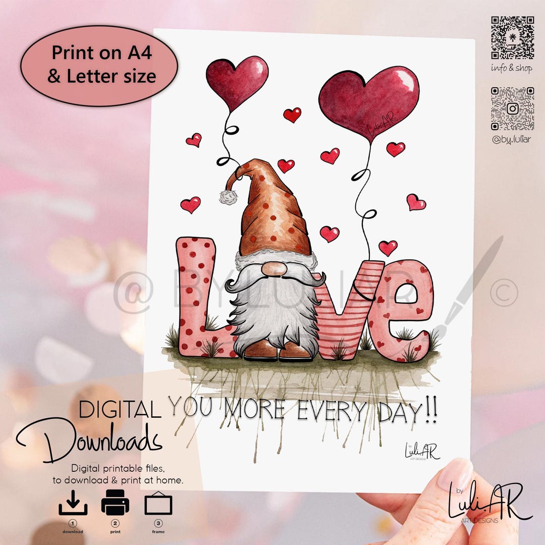 Printable Valentine Card. Cute Valentine Folding Card. Funny Valentines ...