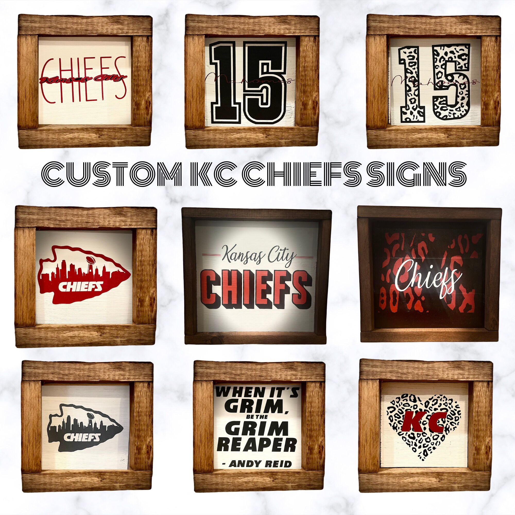 Wall Hangings Home & Living Home Décor KC Football Signs Farmhouse ...