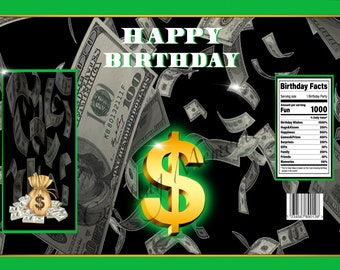 Money Chip Bag Template - Etsy