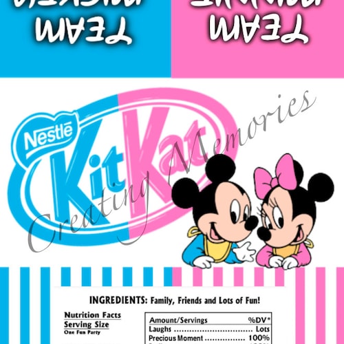 15 Baby Minnie and Mickey Mouse Personalized Gender Reveal - Etsy