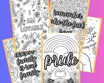Pride Coloring Pages Digital Download LGBTQ Coloring Book 31 Coloring ...