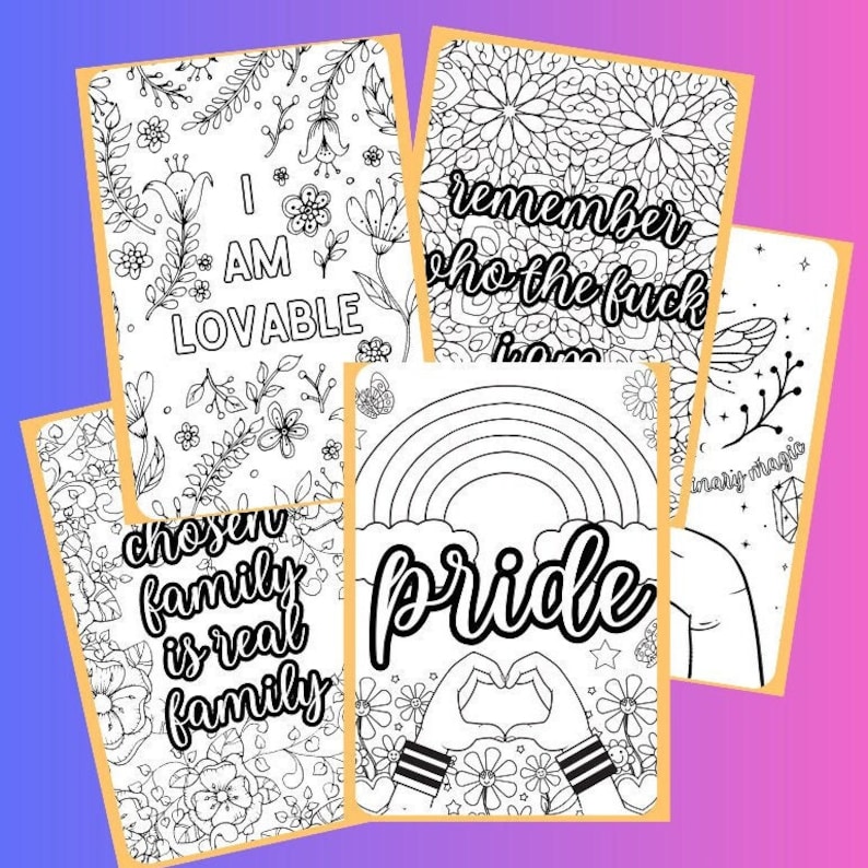 LGBTQ Coloring Pages PDF Instant Download - Etsy