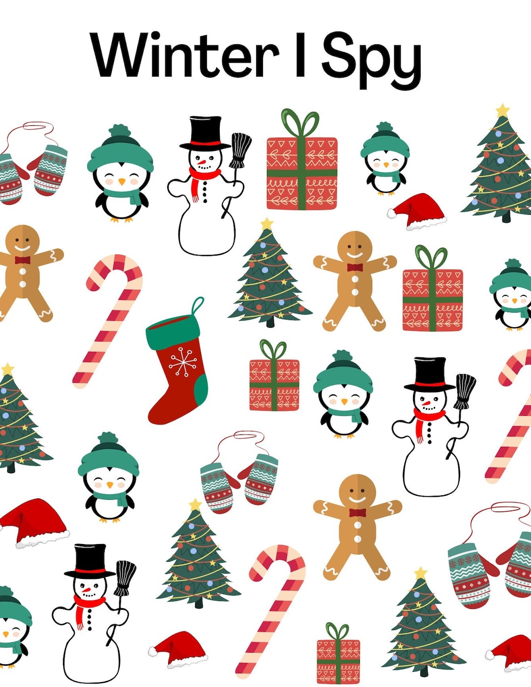 Winter I Spy Digital Download PDF - Etsy