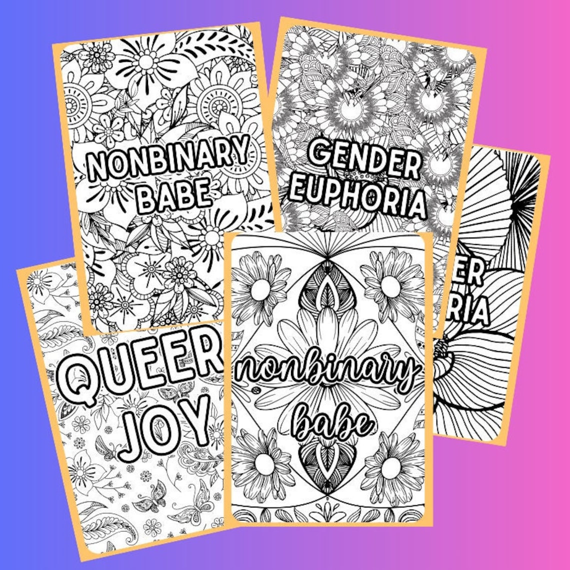 LGBTQ Coloring Pages PDF Instant Download - Etsy