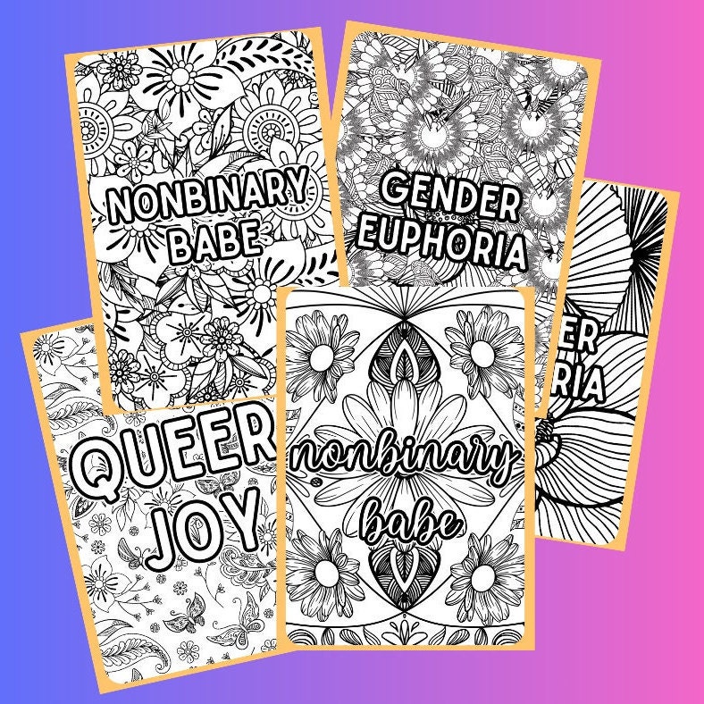 LGBTQ Coloring Pages PDF Instant Download - Etsy