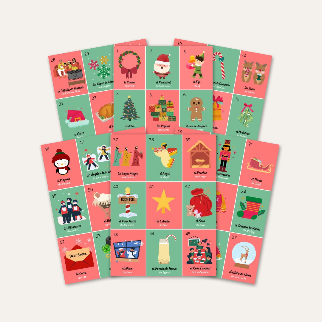 Christmas Loteria 30 Tablas Spanish & English - Etsy Canada