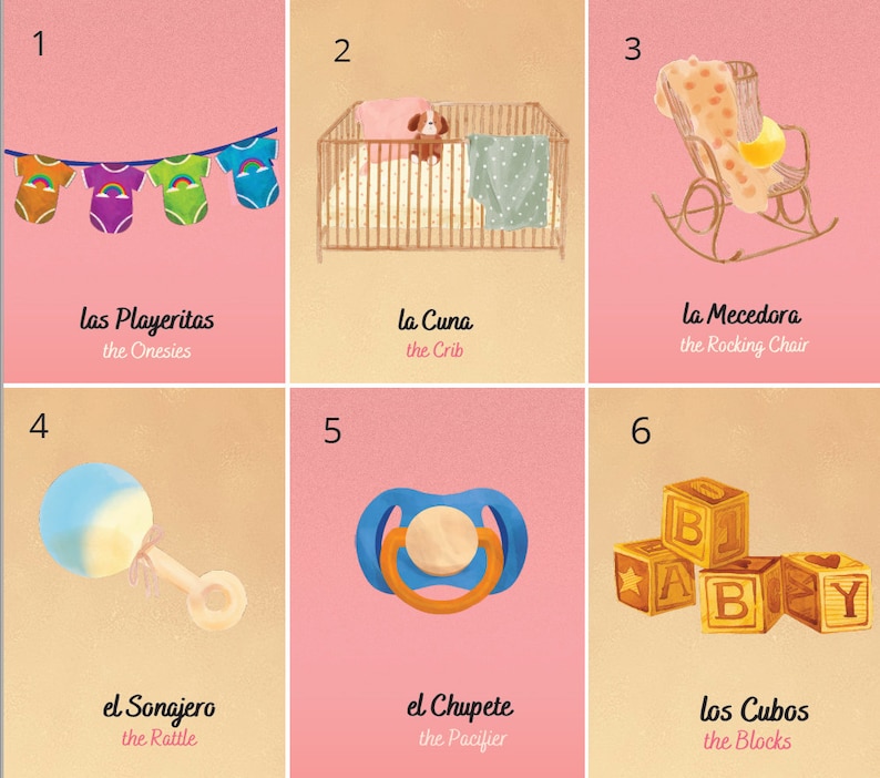 40 Tablas - INSTANT DOWNLOAD - Pink Baby Shower Loteria -spanish ...