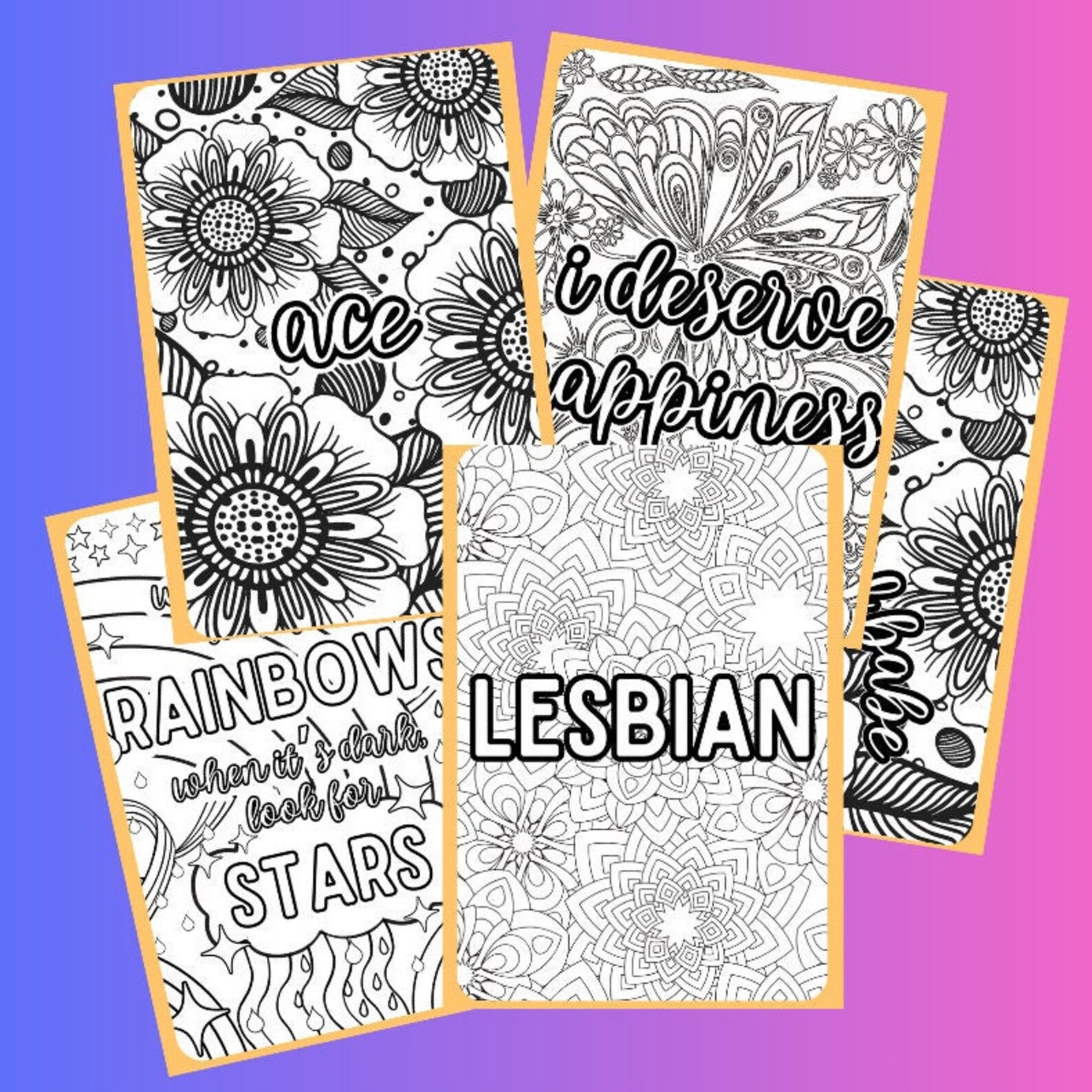 LGBTQ Coloring Pages PDF Instant Download - Etsy