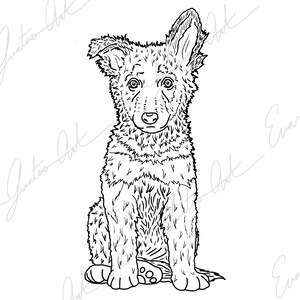 PRINTABLE German Shepherd Coloring Page Activity for Kids - PDF ...