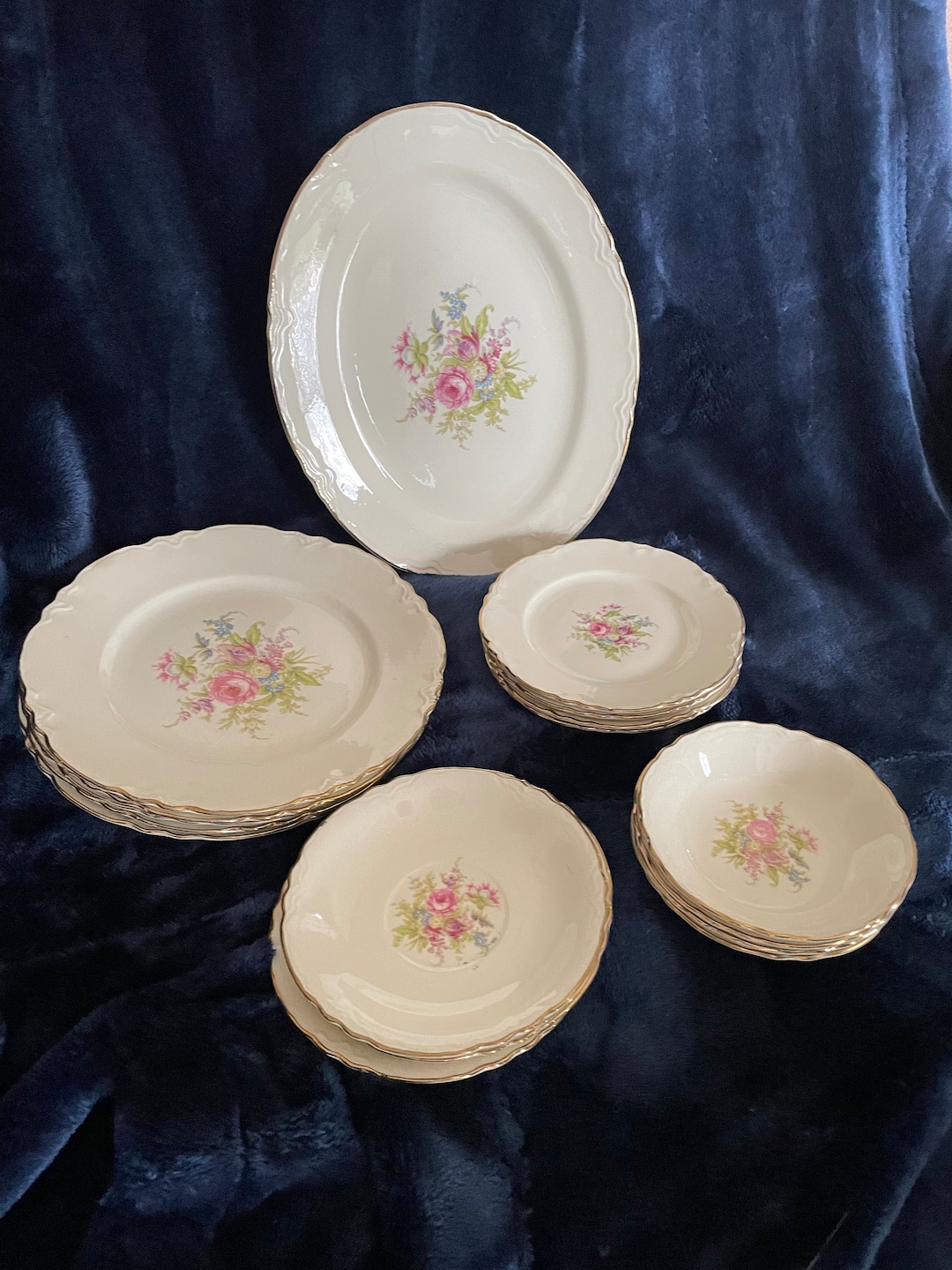 Vintage Cunningham & Pickett Gold Trim Avon Dinnerware Set - Etsy