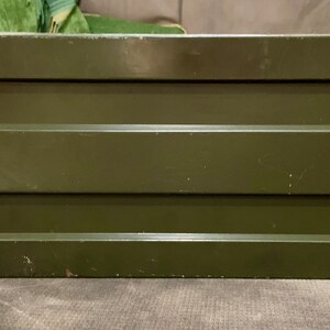 Vintage Weis Industrial Office Supply Metal Index Card File Box, Green ...