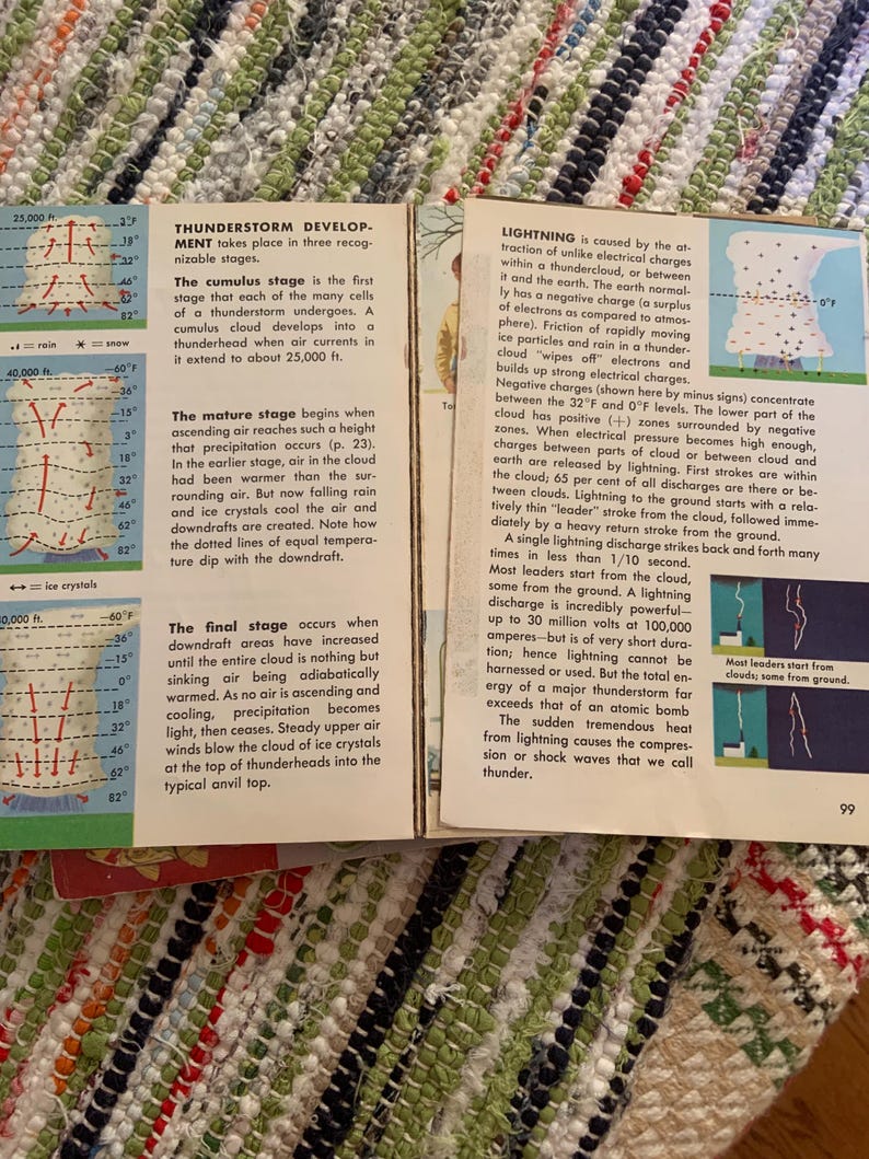 Vintage Illustrated Science Mini Books 1958–1965 Weather Zoology Pocket ...