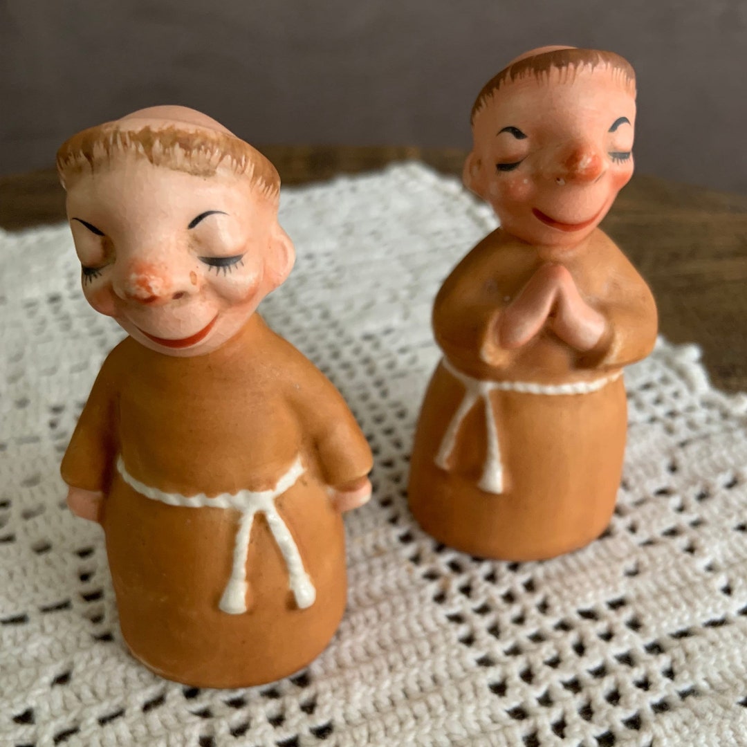 Vintage Lefton Monk Salt and Pepper Shakers Japan | Collectible ...