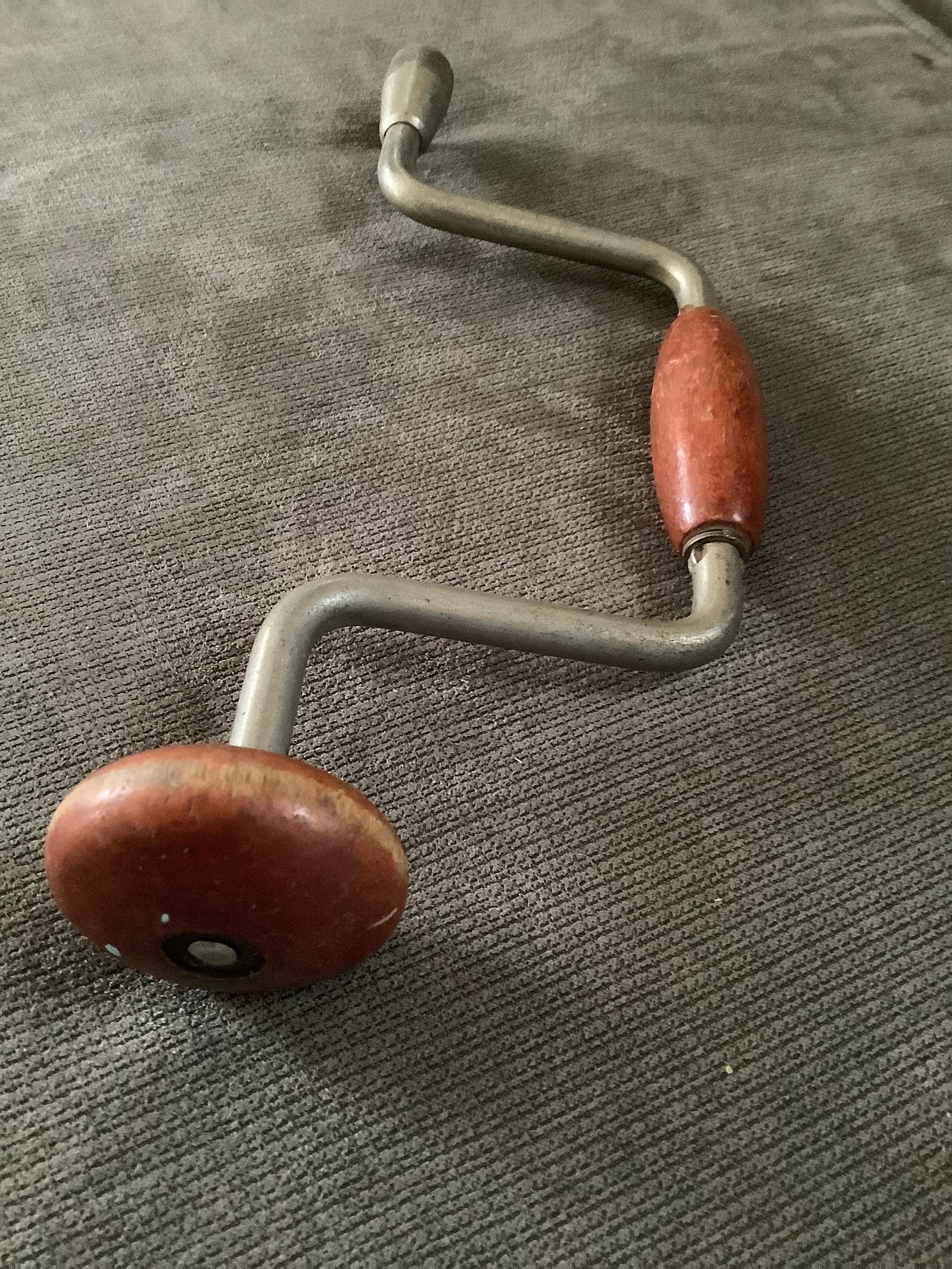 Vintage Hand Drill Bit Brace 10.5” | Manual Woodworking Tool | Wood ...