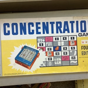 Vintage Concentration Board Game, Includes Instructions & Cards ...