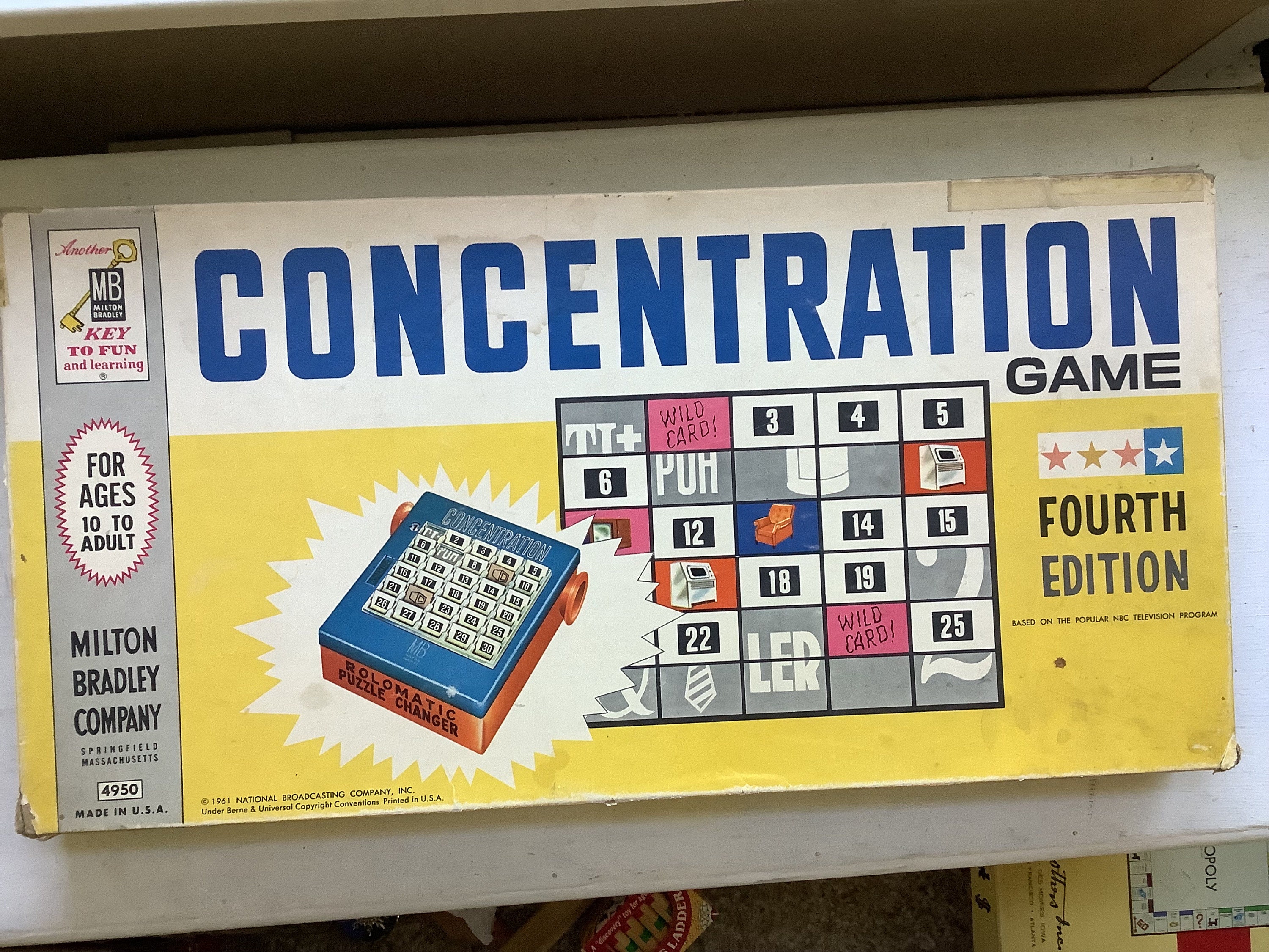 Vintage Concentration Board Game, Includes Instructions & Cards ...
