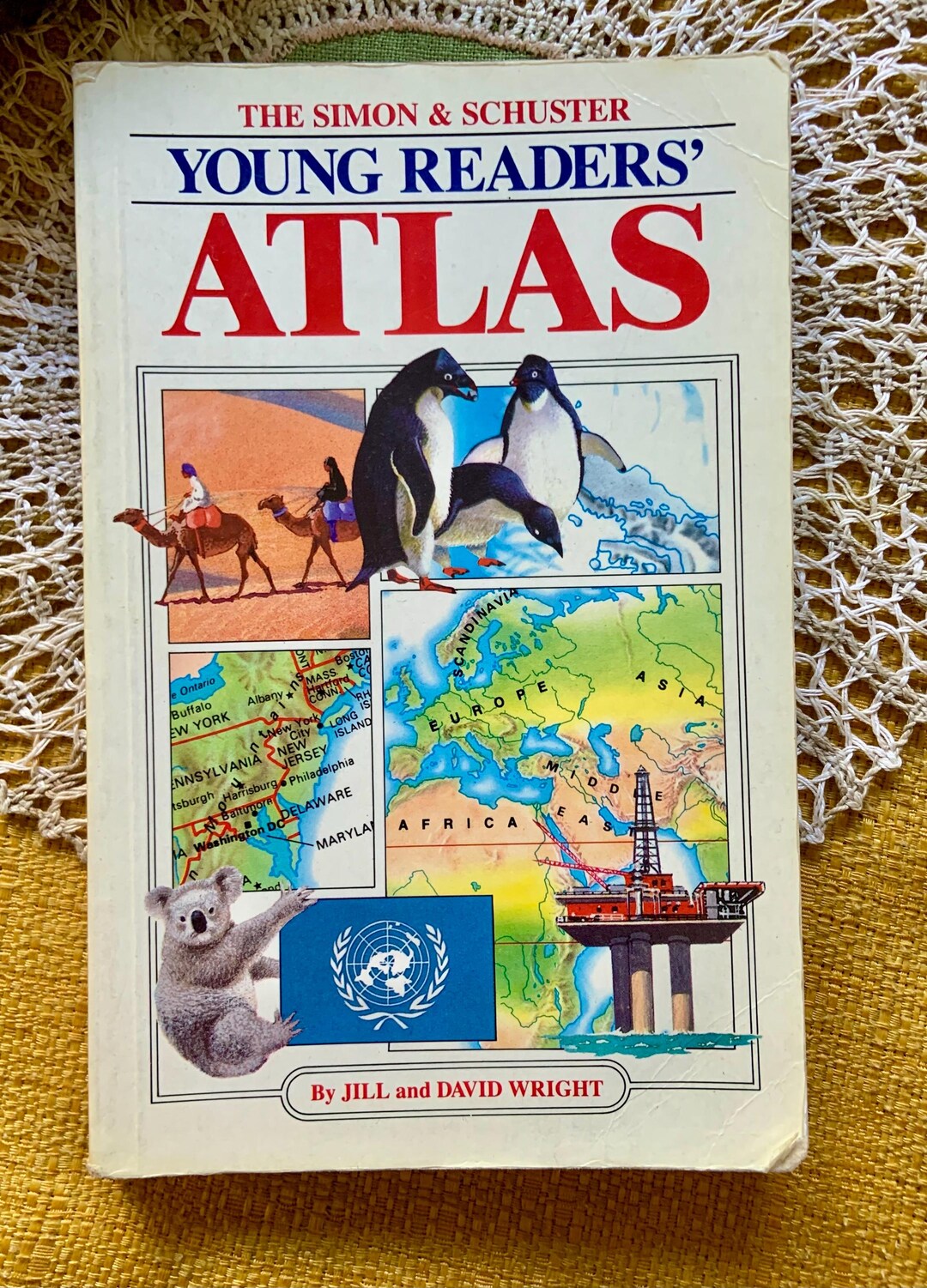 1983 Young Readers Atlas by Jill & David Wright – Illustrated Simon and ...