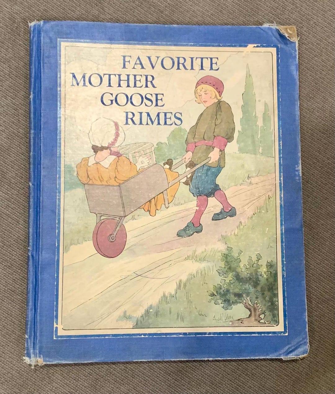 1916 Vintage “favorite Mother Goose Rimes” Book, Tattered Antique for ...