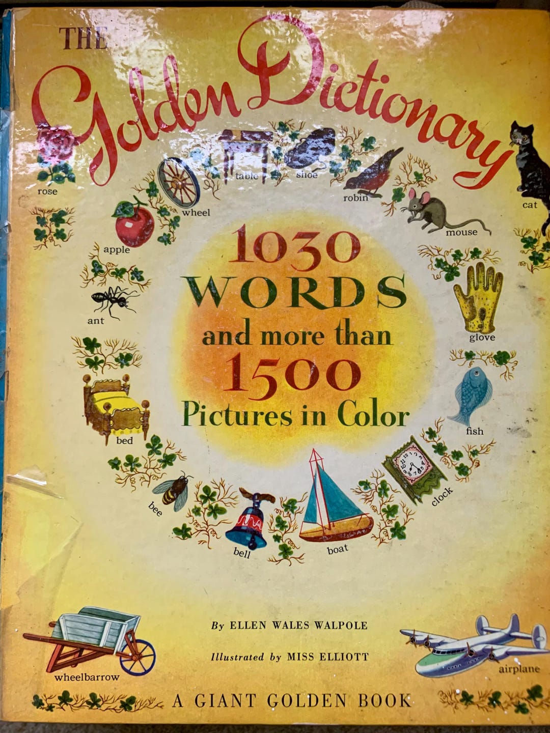 Vintage Golden Dictionary Book 1960s – Illustrated by Miss Elliott ...