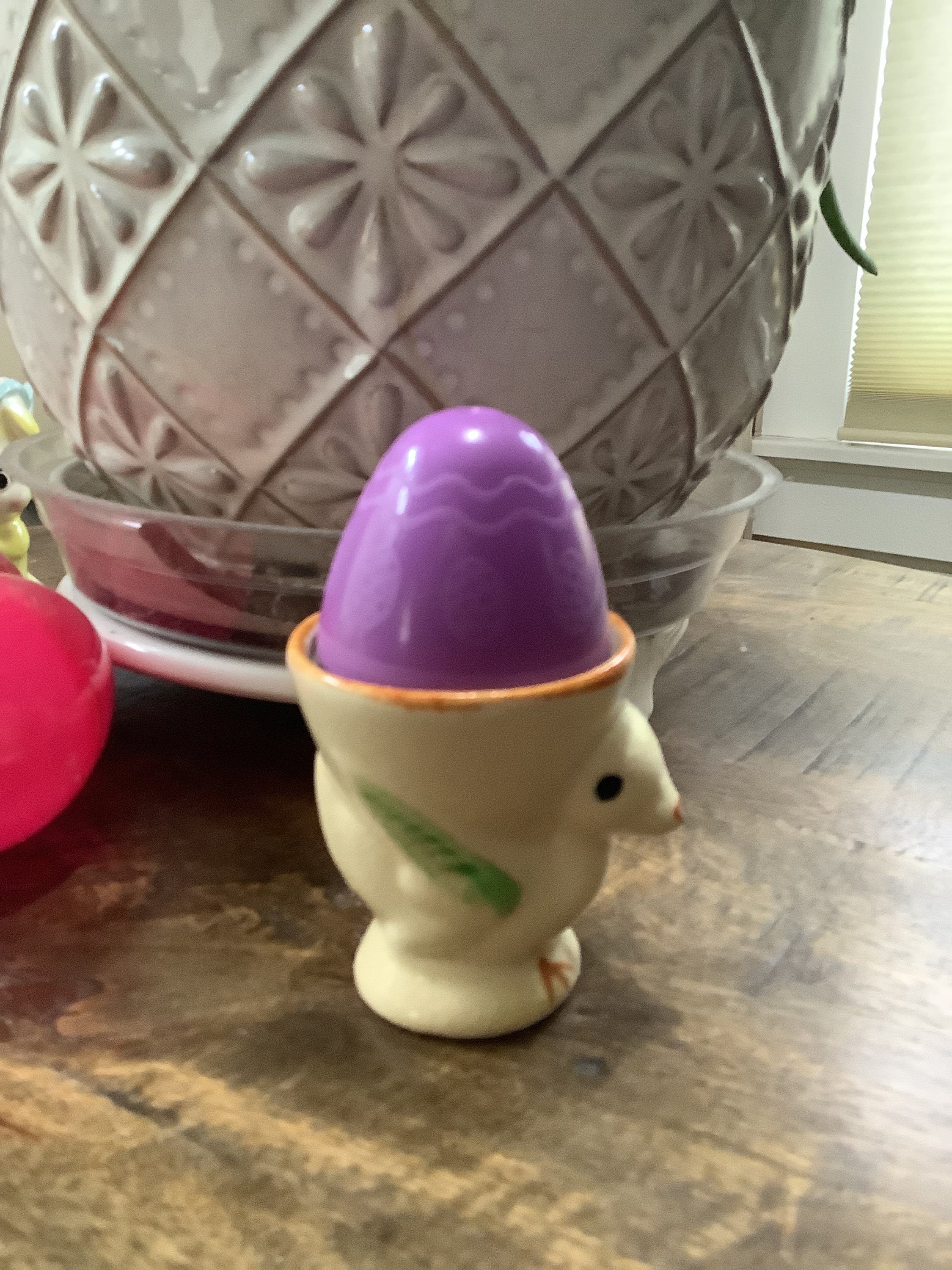 Vintage Chick Egg Cup Glazed Ceramic Japan Collectible Easter Table ...