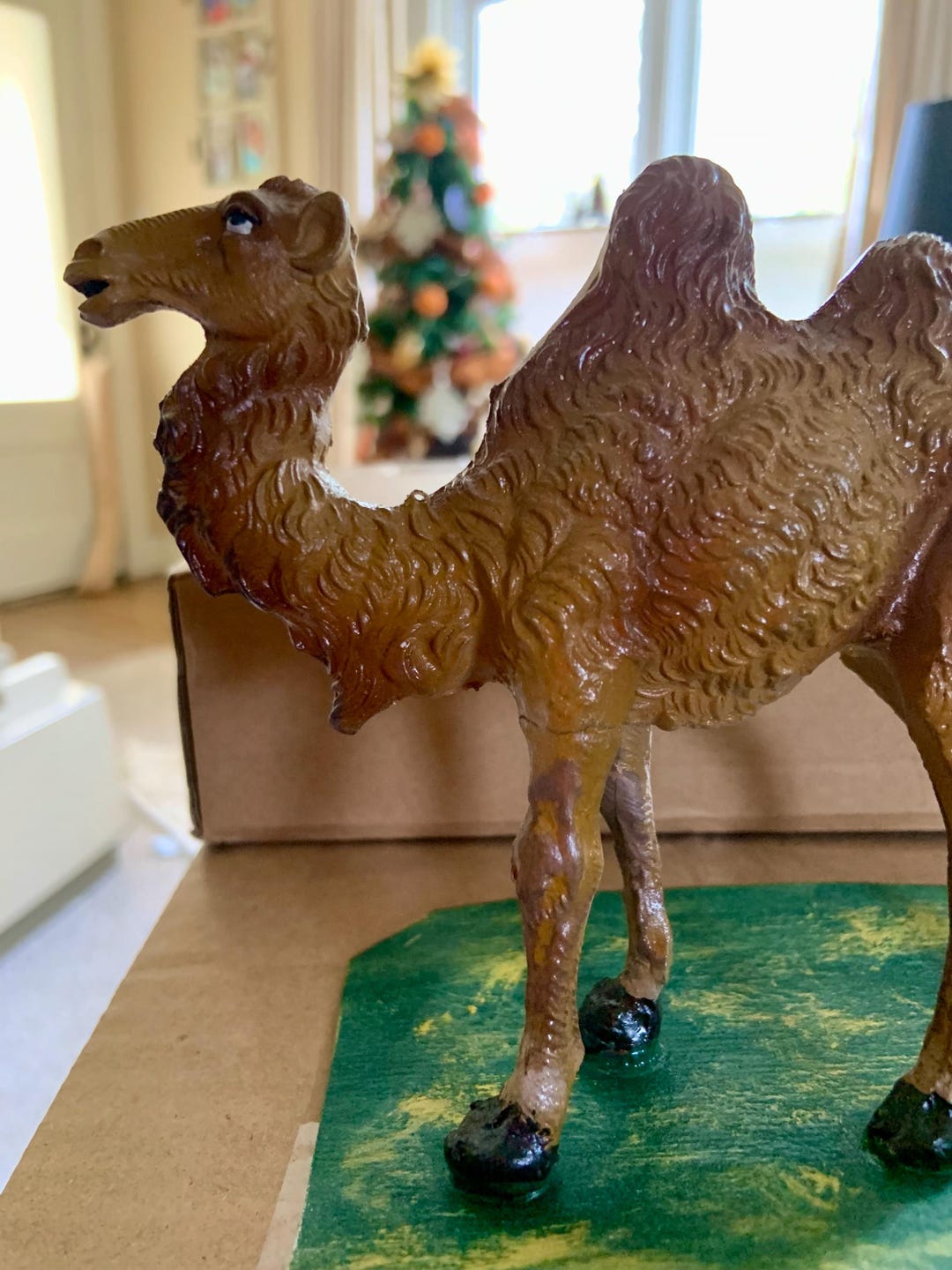 Vintage Italian Nativity Camel Figurine – Hand-painted Double-hump ...