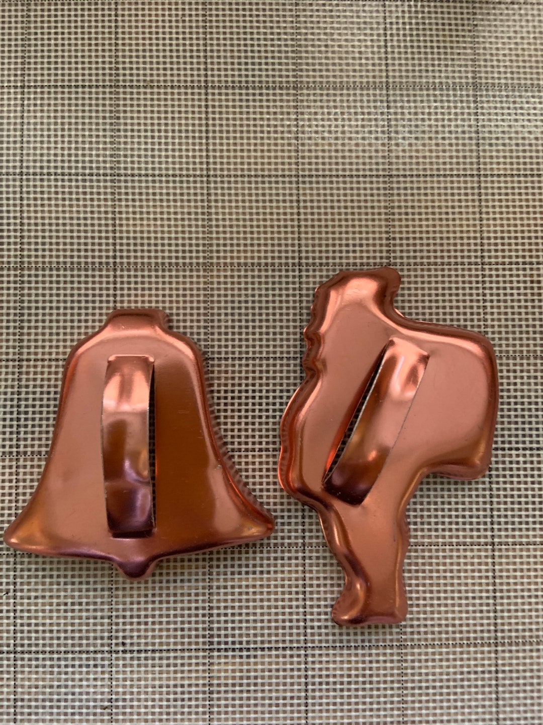 Vintage Copper Cookie Cutters - Charming Bell & Santa Shapes for ...