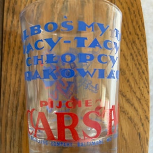 Vintage Carstairs Whiskey Shot Glass 3 Ounce, Polish Dancer Ad Art ...