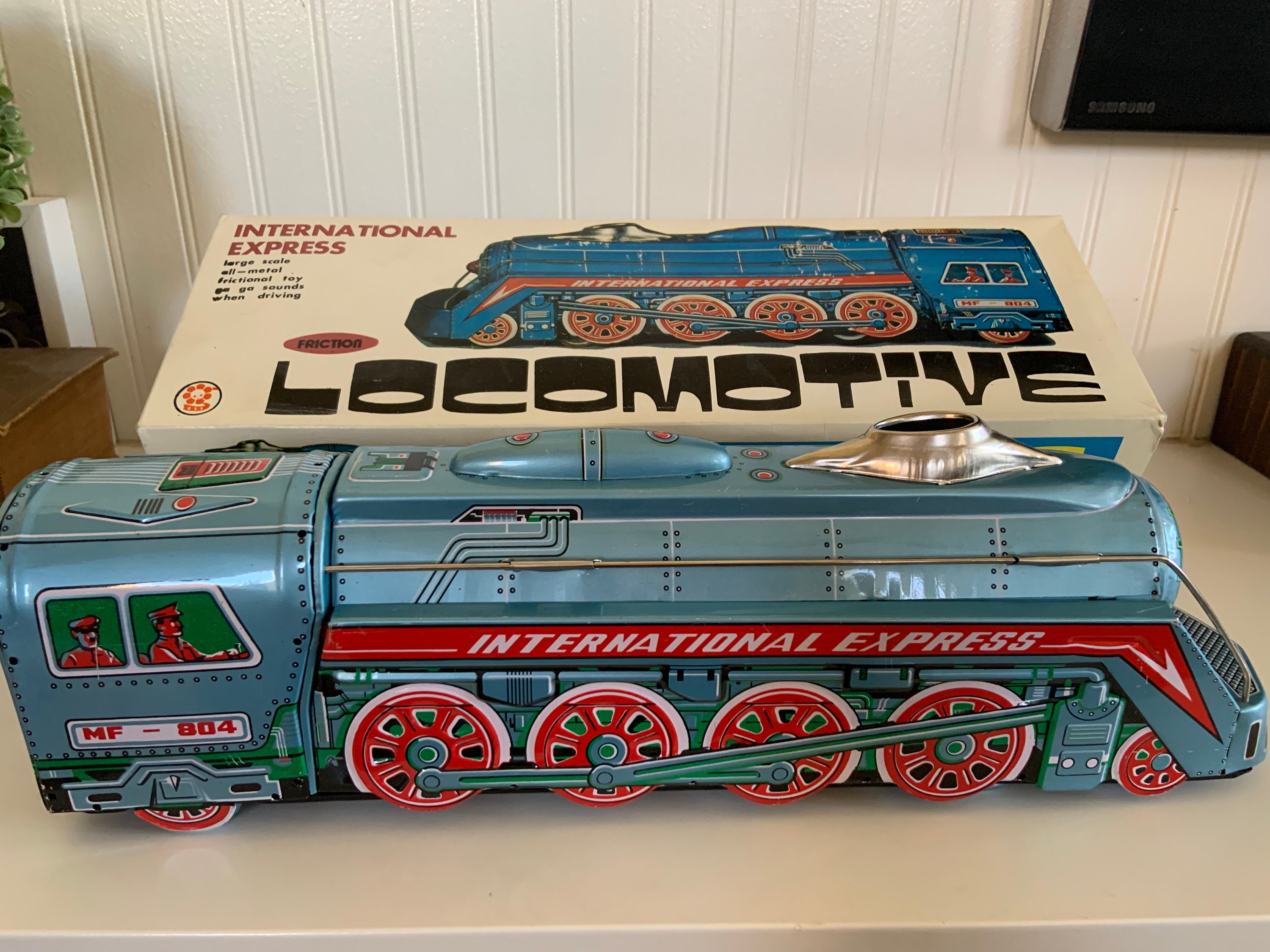 Vintage Friction Train Toy, Large-scale MF 804 International Express ...