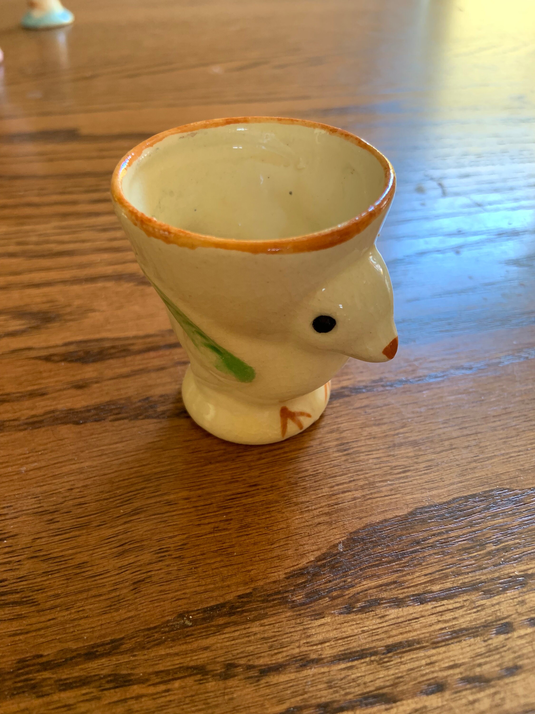 Vintage Chick Egg Cup - Glazed Ceramic Japan Collectible - Easter Table ...