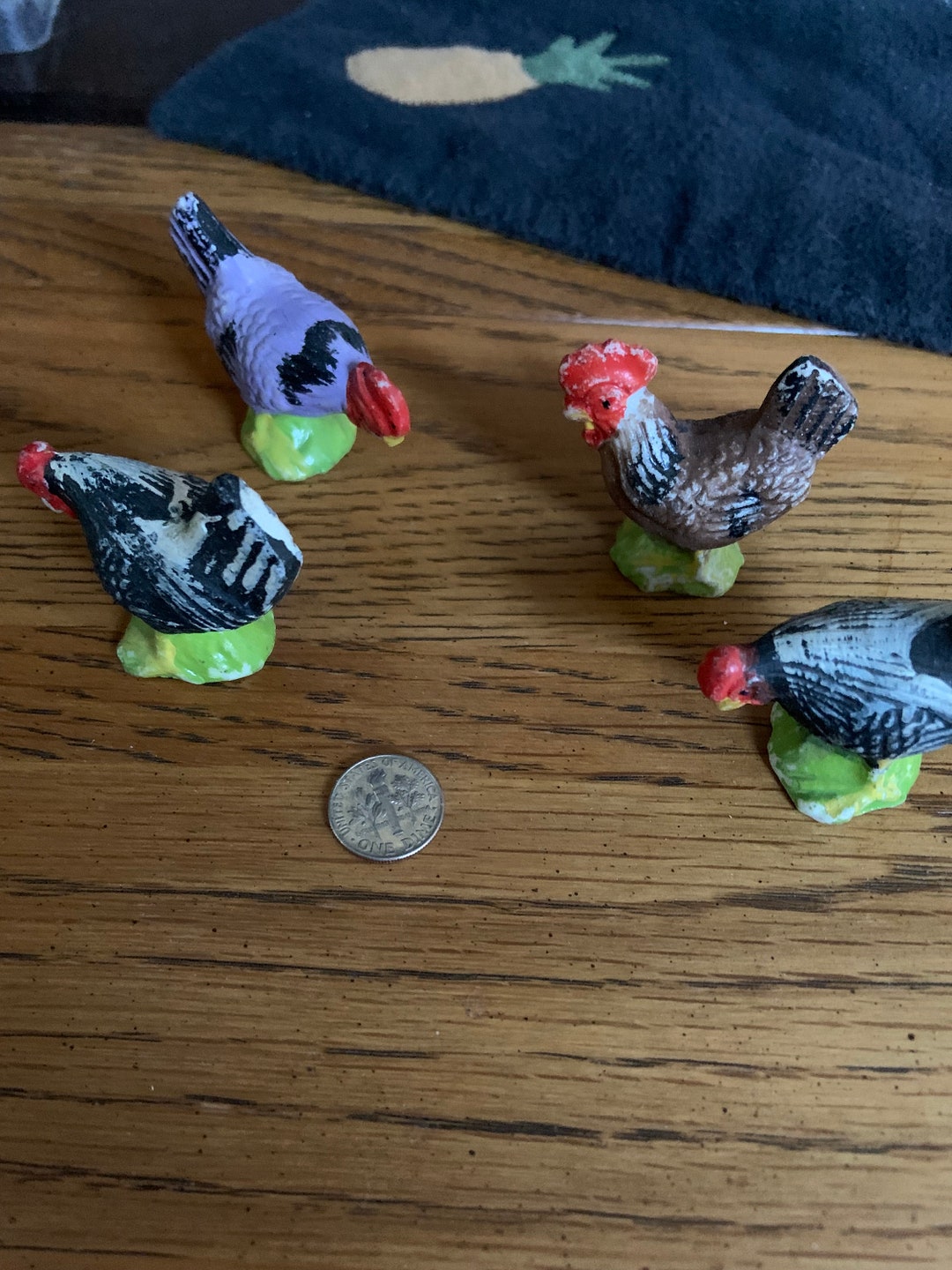 Vintage Chalkware Hens Japanese Mini PUTZ Farm Animals for - Etsy