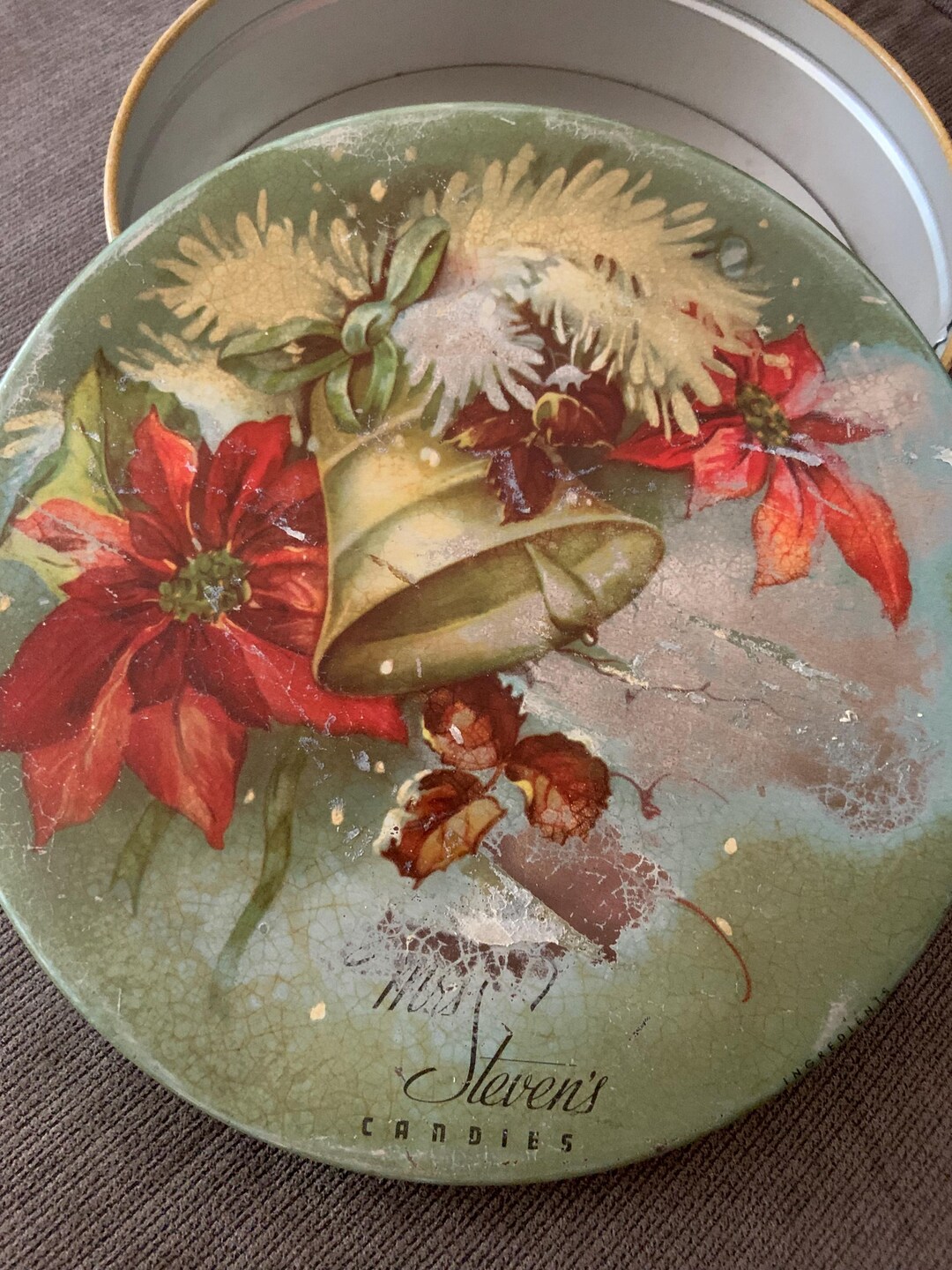 Vintage Mrs. Stevens Candy Tin, Collectible Metal Tin, Holiday Storage ...