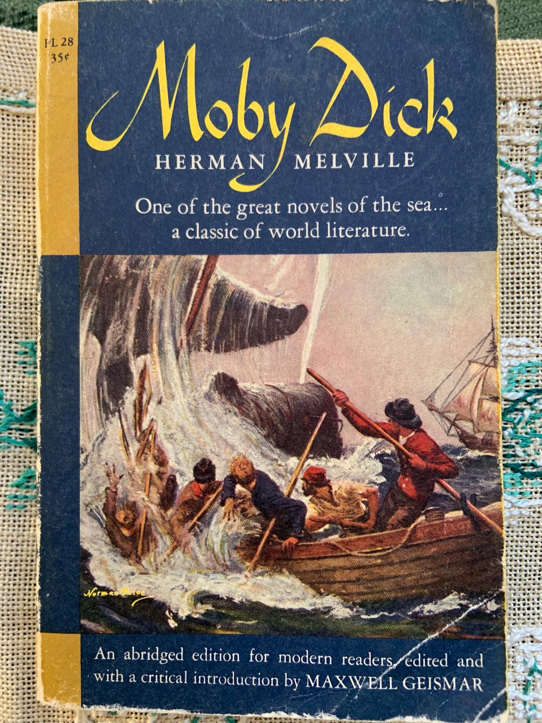 Moby Dick, Vintage Paperback, 1940s Bridge Edition by Maxwell Geisman ...