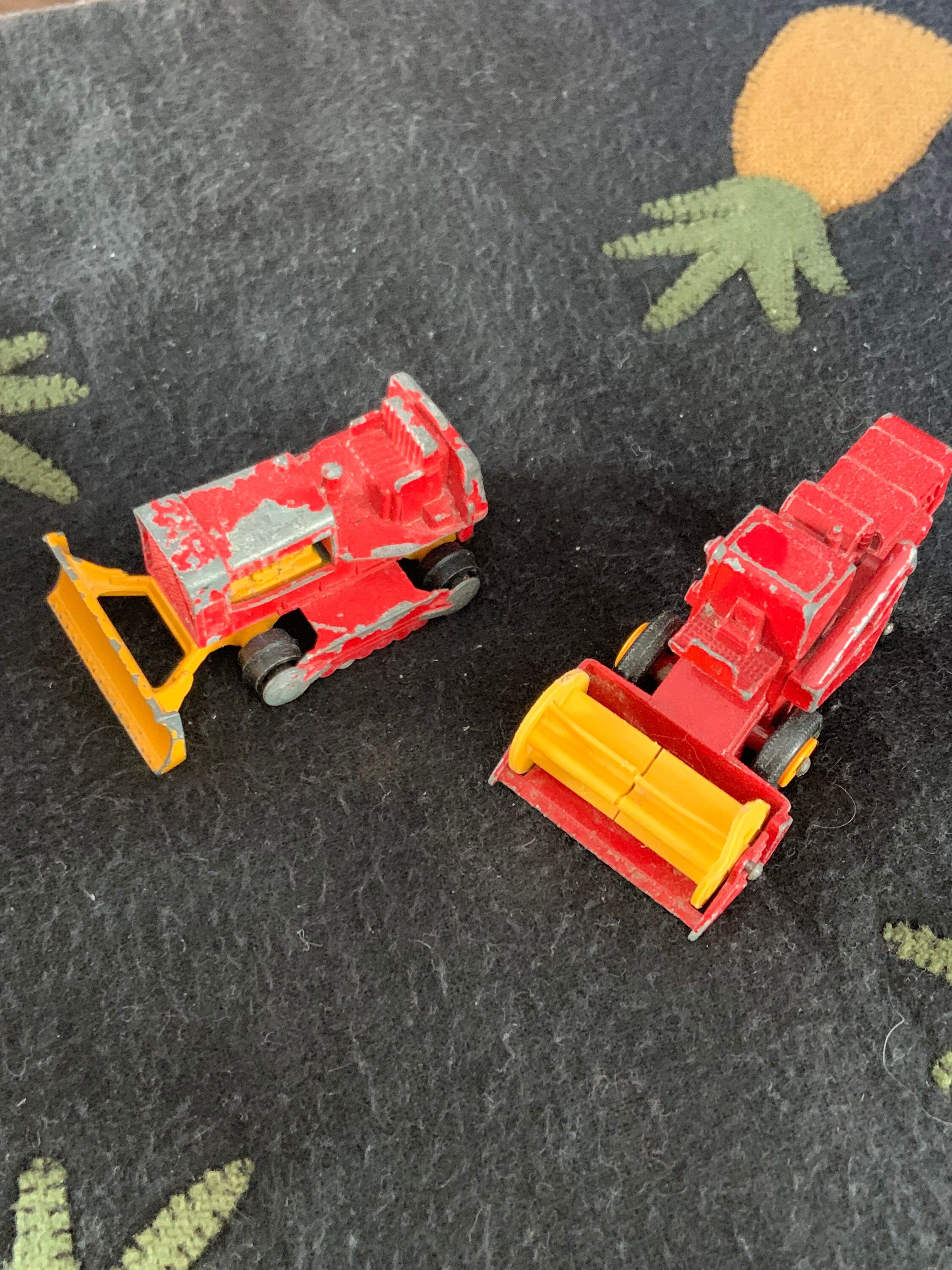 Vintage Matchbox Tractor & Combine Harvester, Metal, Legney England ...