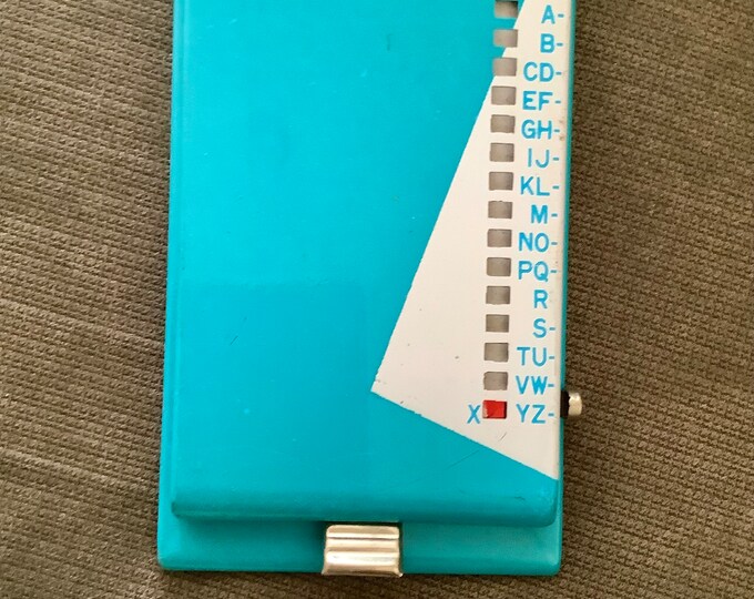 Vintage Turquoise Metal Flip Pop-up Address Directory, Retro Desk ...